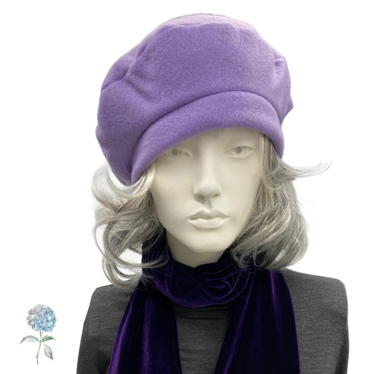 Cute Lilac Fleece Beret | Satin Lined Winer Hat Women – Boston Millinery
