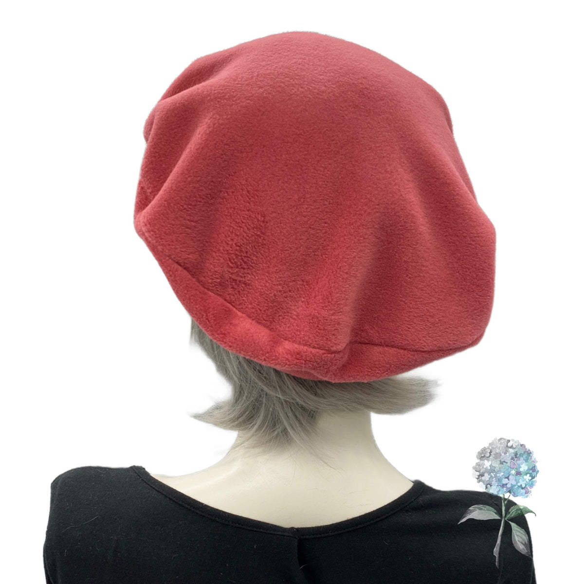 Fleece Beret Hat in Dusky Coral Pink – Boston Millinery