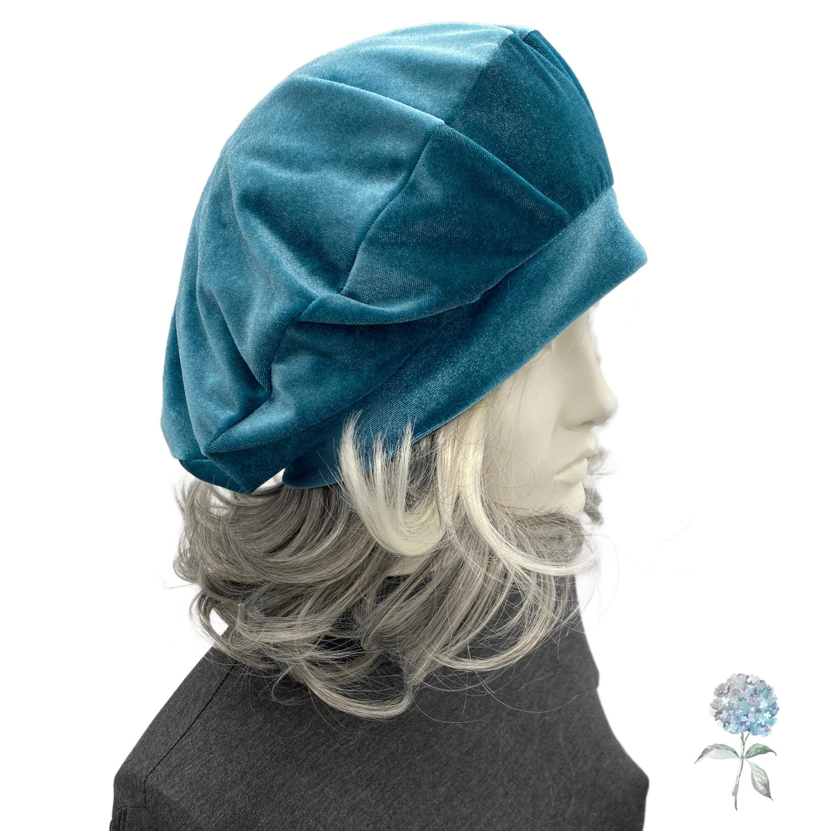 Teal Velvet Satin Lined Beret for Women – Boston Millinery