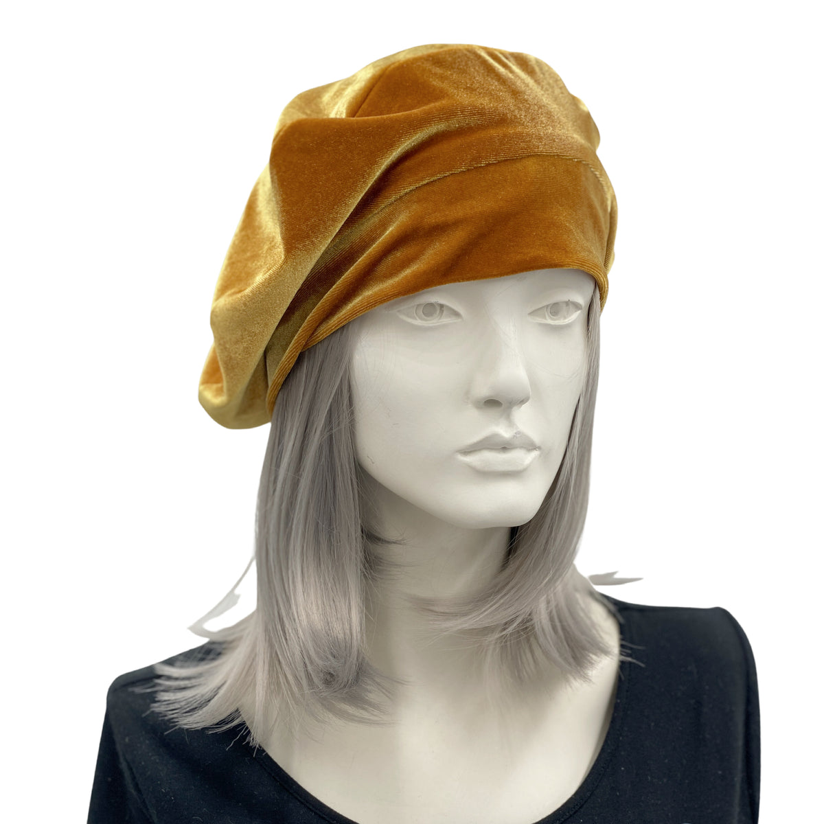 Gold Velvet Beret – Boston Millinery